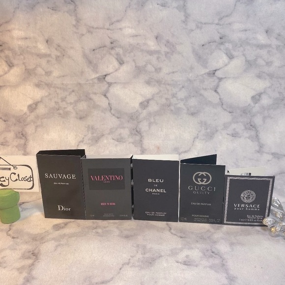 Gucci | Other | Bundle 5 Designer Samples Dior Valentino Chanel Gucci ...